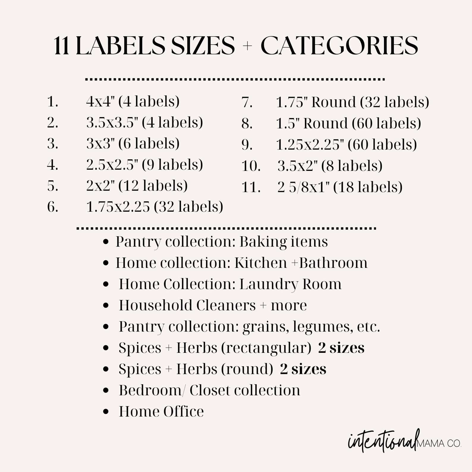 Minimalist Label Bundle for Home Organization| 11 Label Sizes ...