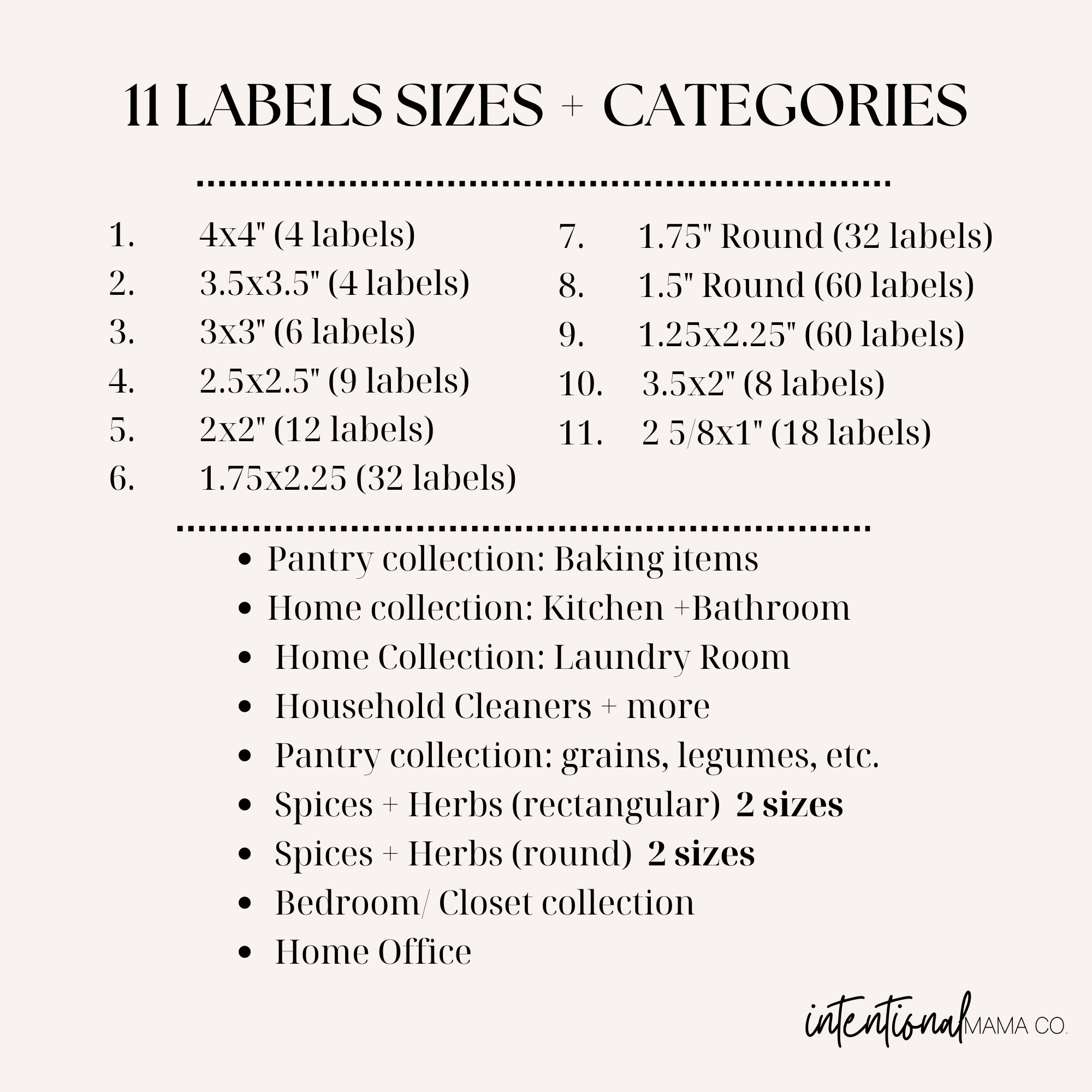 Minimalist Label Bundle for Home Organization| 11 Label Sizes ...