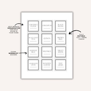 Editable Label Bundle for Home Organization| 11 Label Sizes| Printable ...