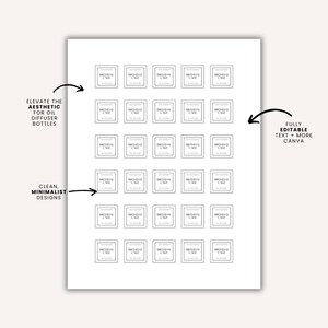 1 Inch Car Oil Diffuser Labels Template Printable and Editable Car ...