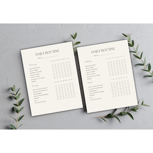Editable Morning and Night Routine Checklist| Daily Routine Habit ...