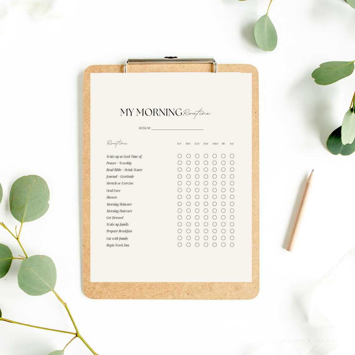 Editable Morning and Night Routine Checklist Template| Daily Routine ...