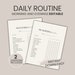 Editable Morning and Night Routine Checklist Bundle| Daily Routine ...