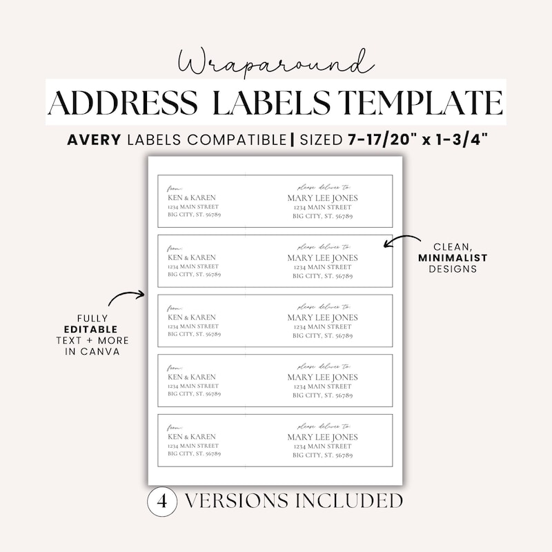 Wrap Around Labels - Etsy