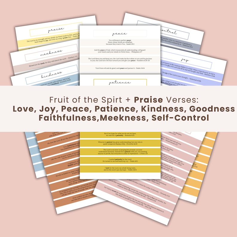 Scripture Jar Printable With Fruit of the Spirit, Praise Scriptures ...