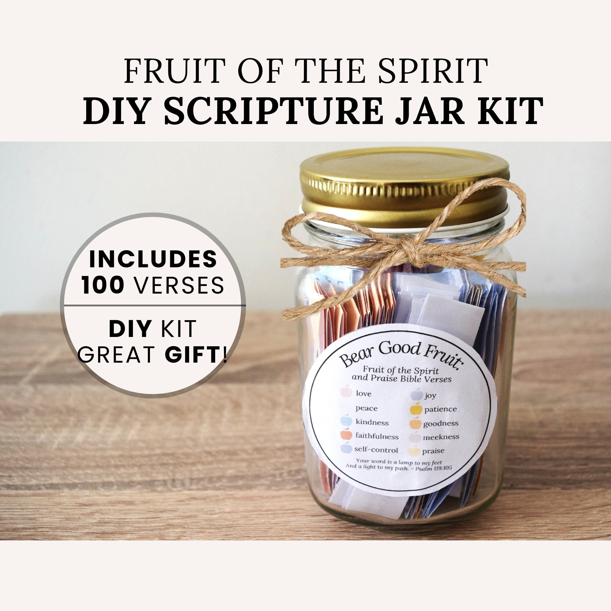 Scripture Jar Kit KJV Version| DIY Bible Verses Jar Printable With ...