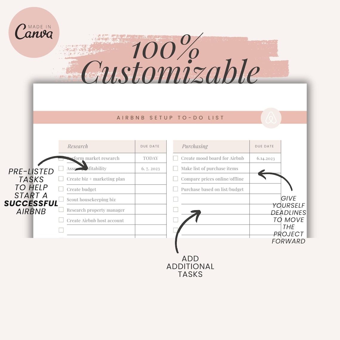 Airbnb Setup Checklist Airbnb Setup Template Airbnb Planning - Etsy