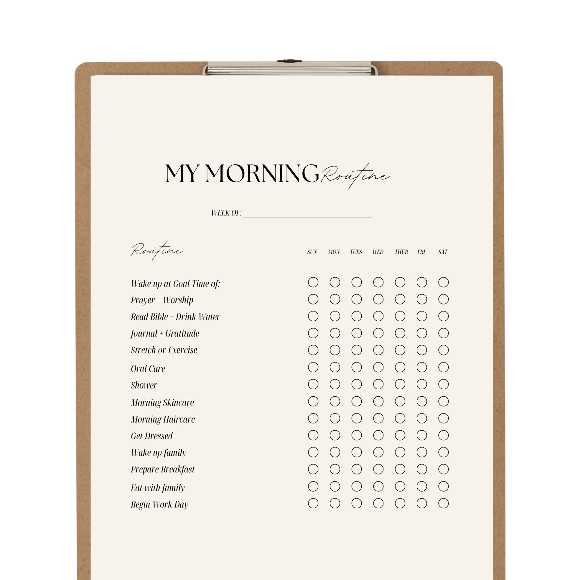 Editable Morning and Night Routine Checklist Template| Daily Routine ...