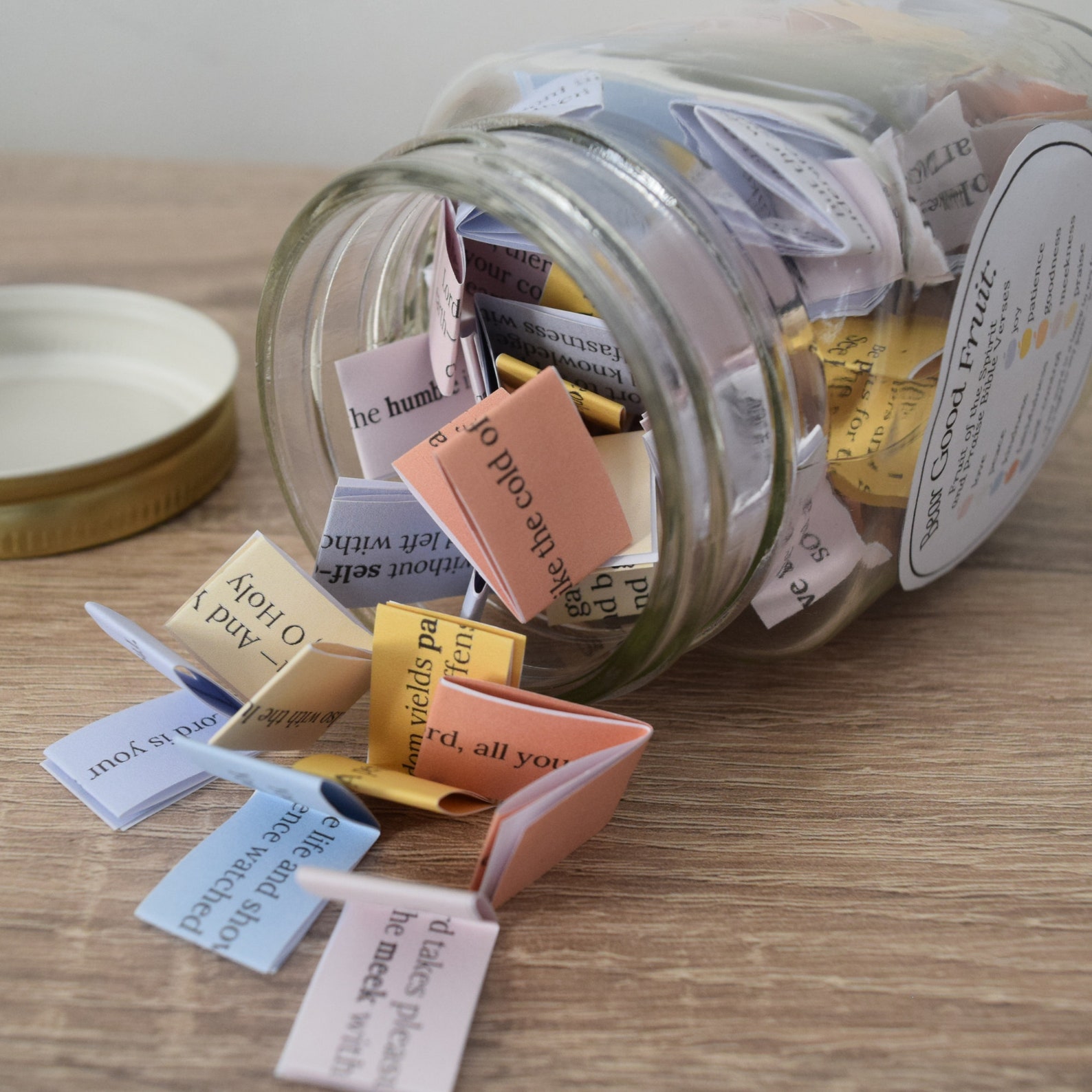 Scripture Jar Printable With Fruit of the Spirit, Praise Scriptures ...