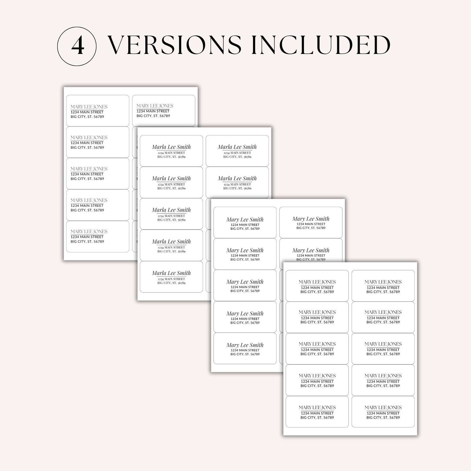 Minimalist Return Address Label Template| Shipping Address Labels ...