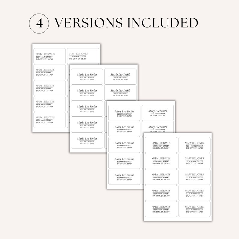 Minimalist Return Address Label Template| Shipping Address Labels ...