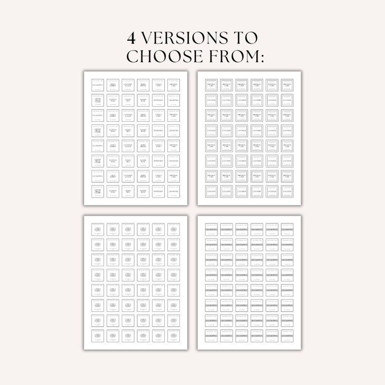 1 Inch Car Oil Diffuser Labels Template| Editable Car Air Freshener ...