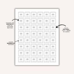 1 Inch Car Oil Diffuser Labels Template| Editable Car Air Freshener ...