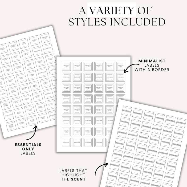 1 Inch Car Oil Diffuser Labels Template| Editable Car Air Freshener ...