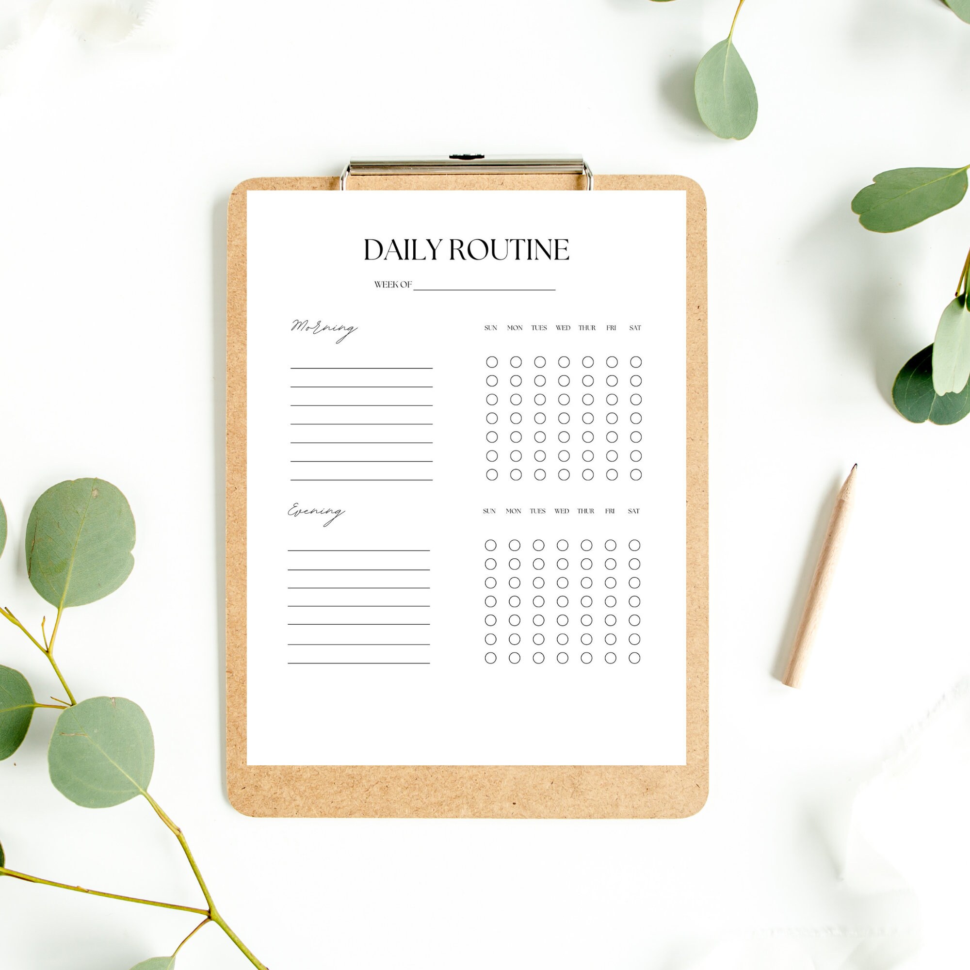 Morning and Night Routine Checklist Daily Routine Tracker - Etsy