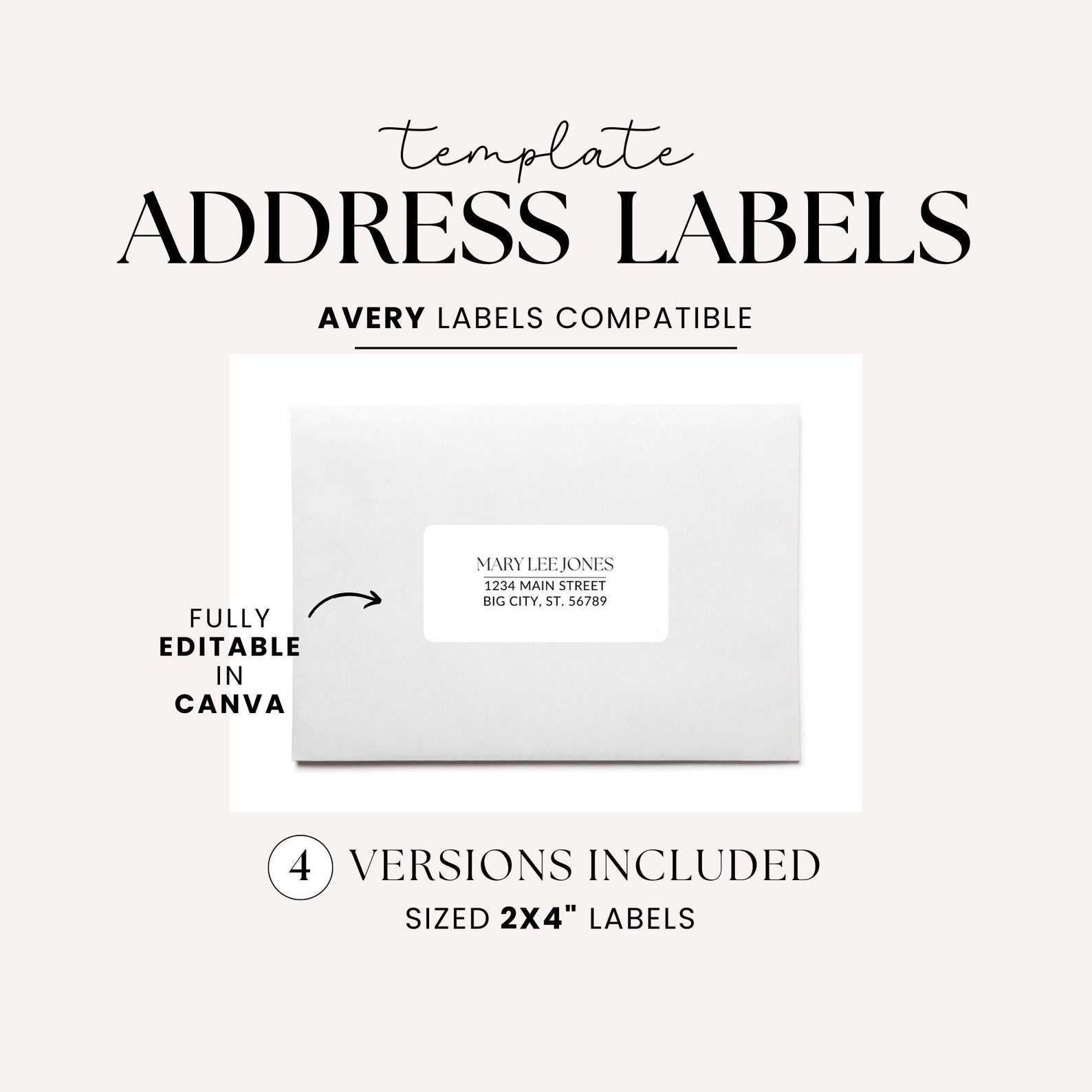 Minimalist Return Address Label Template| Shipping Address Labels ...