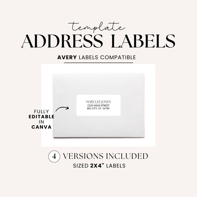 Minimalist Return Address Label Template| Shipping Address Labels ...
