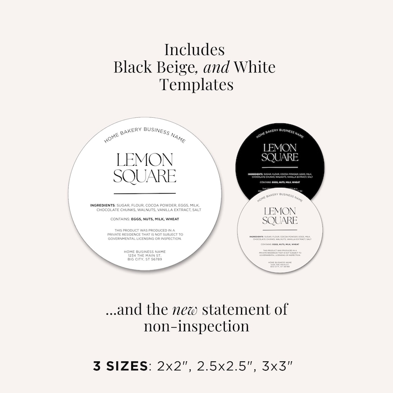 Bakery Branding Bundle | Cottage Law Labels| Editable Templates ...