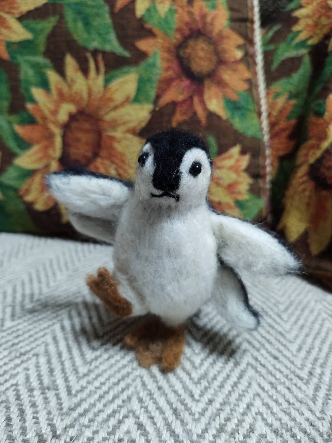 Needle Felted Otter Penguin Sculpture Small Wool Figure Miniature ...