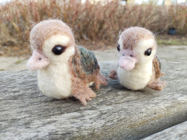 Needle Felted Baby Turtle Duck Sculpture - Small Turtle Ducking Wool ...