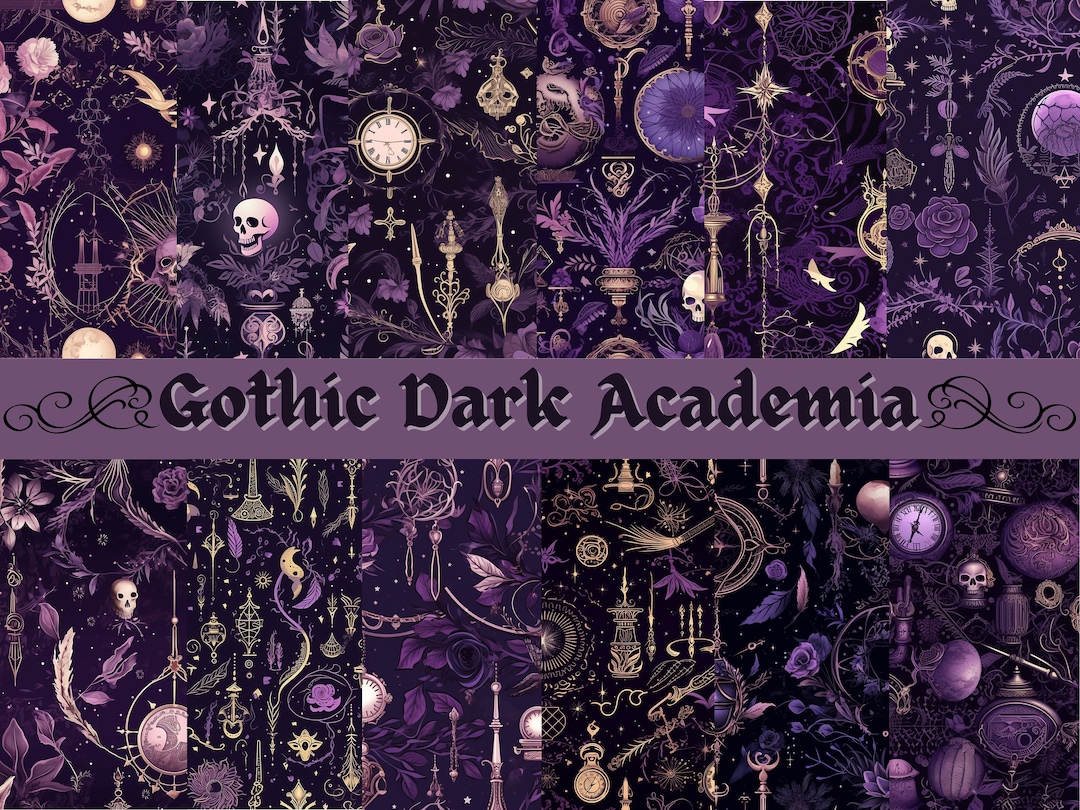 Goth Dark Academia Digital Paper Dark Academia Digital - Etsy
