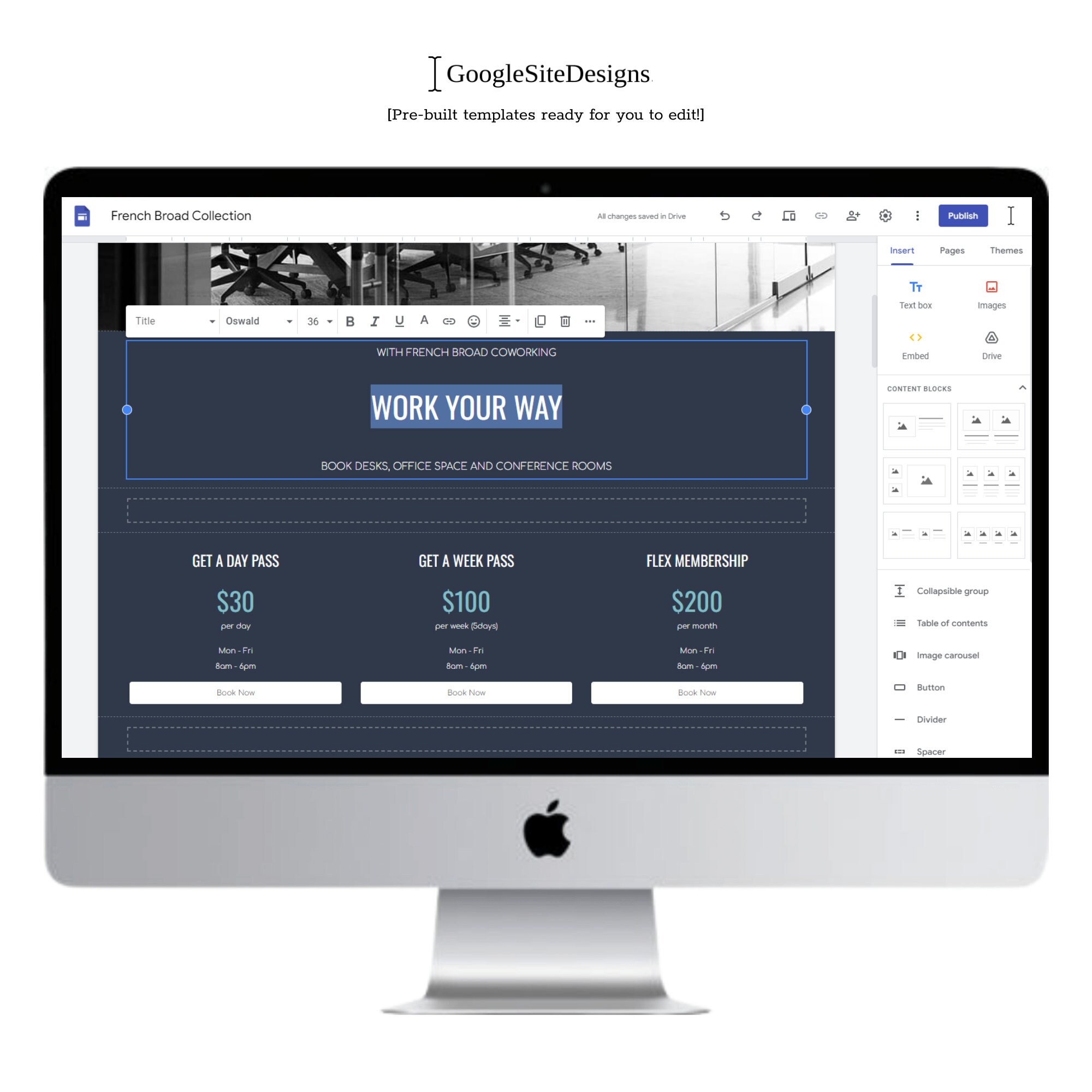Google Site Template, Open Office Website Template, Web Site Design ...