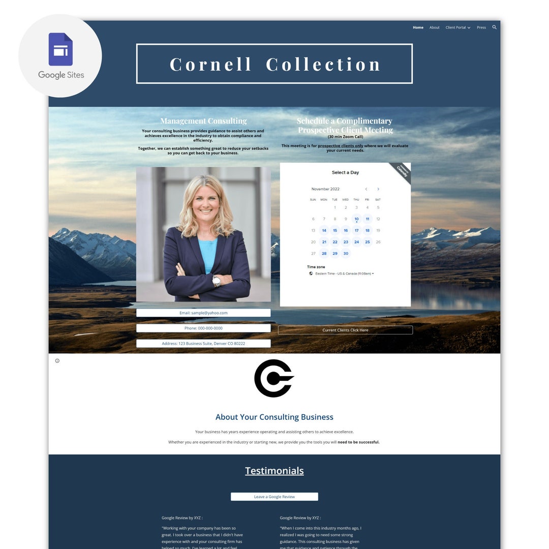 Google Site Template, Consulting Online Business, Web Site Design ...