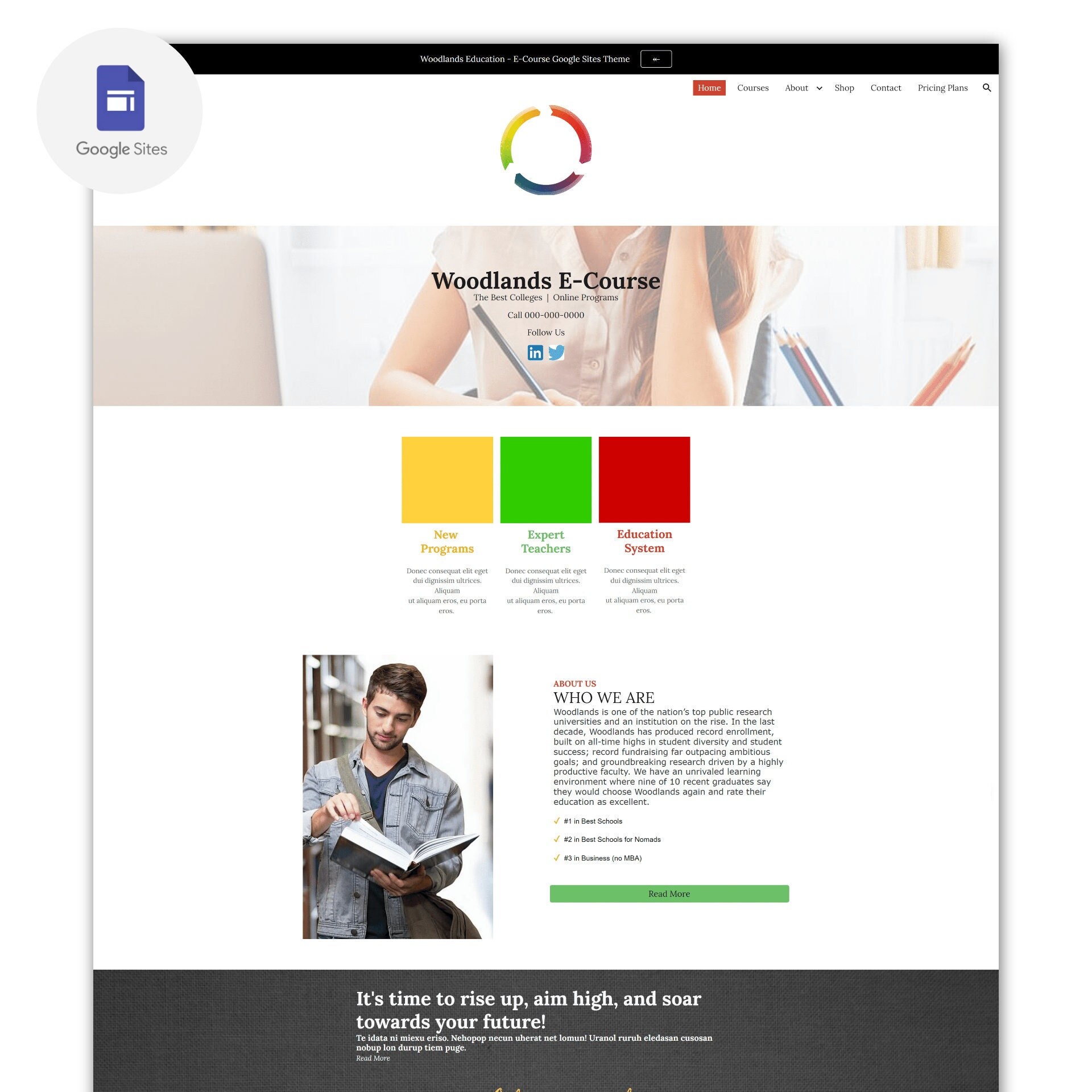 Google Site Template, Teacher Resource Website, Online Course, Web Site ...