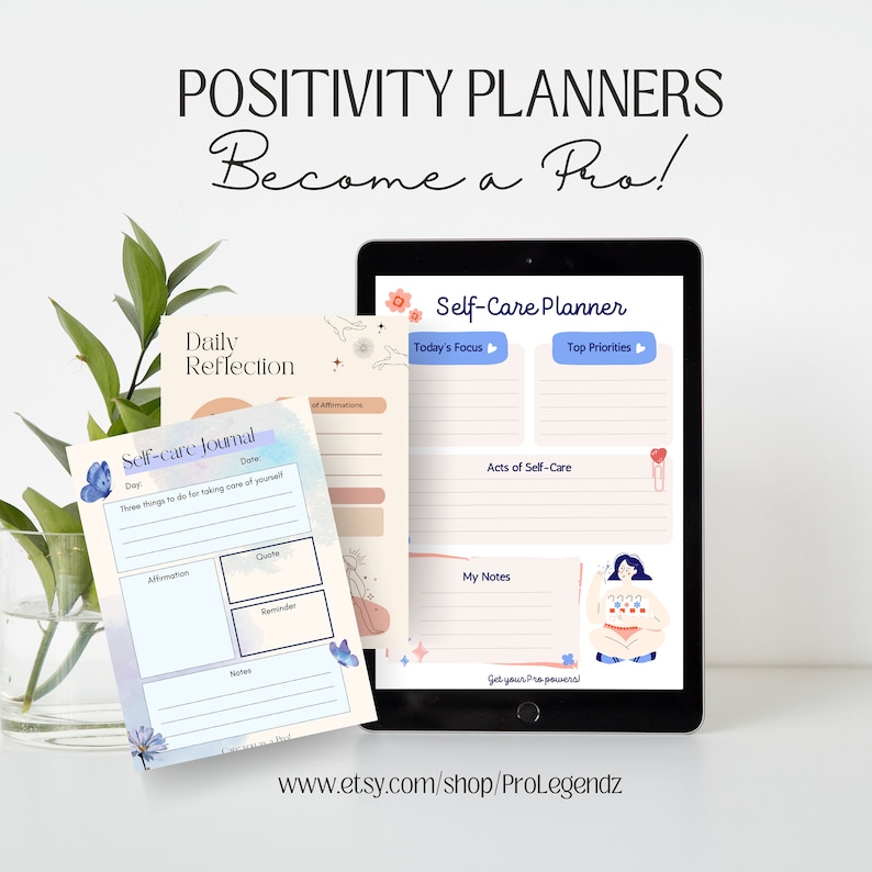 A4 Size Digital Positivity Planners Mystical Daily Reflection Planner ...