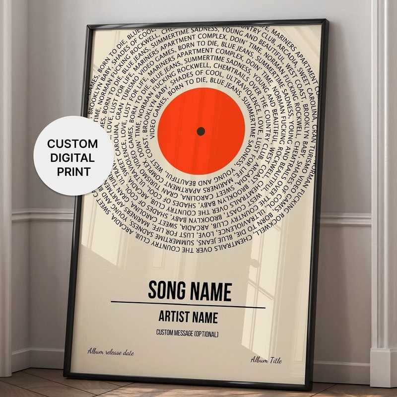 Song Lyrics - Etsy