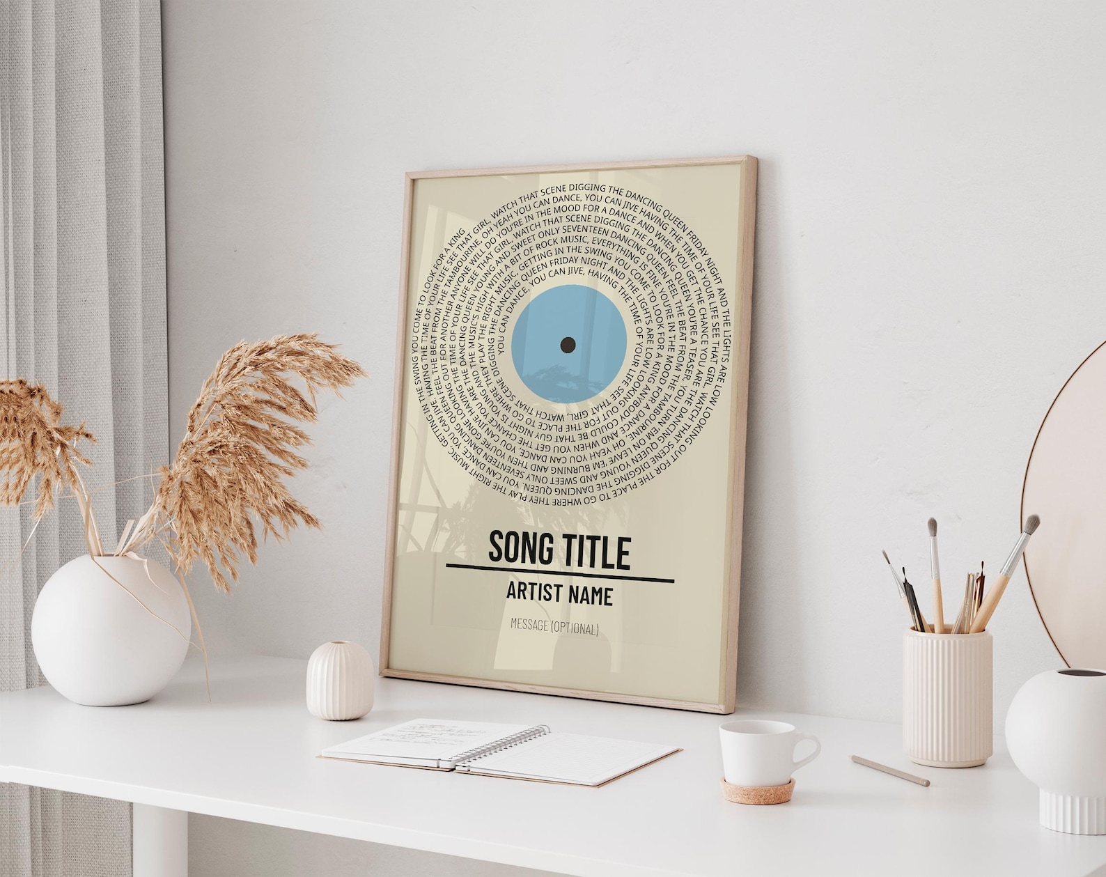 Custom Vinyl Lyrics Printing, Personalized Music Poster, Customizable ...