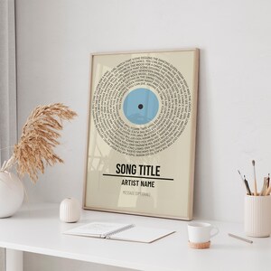Custom Vinyl Lyrics Printing, Personalized Music Poster, Customizable ...
