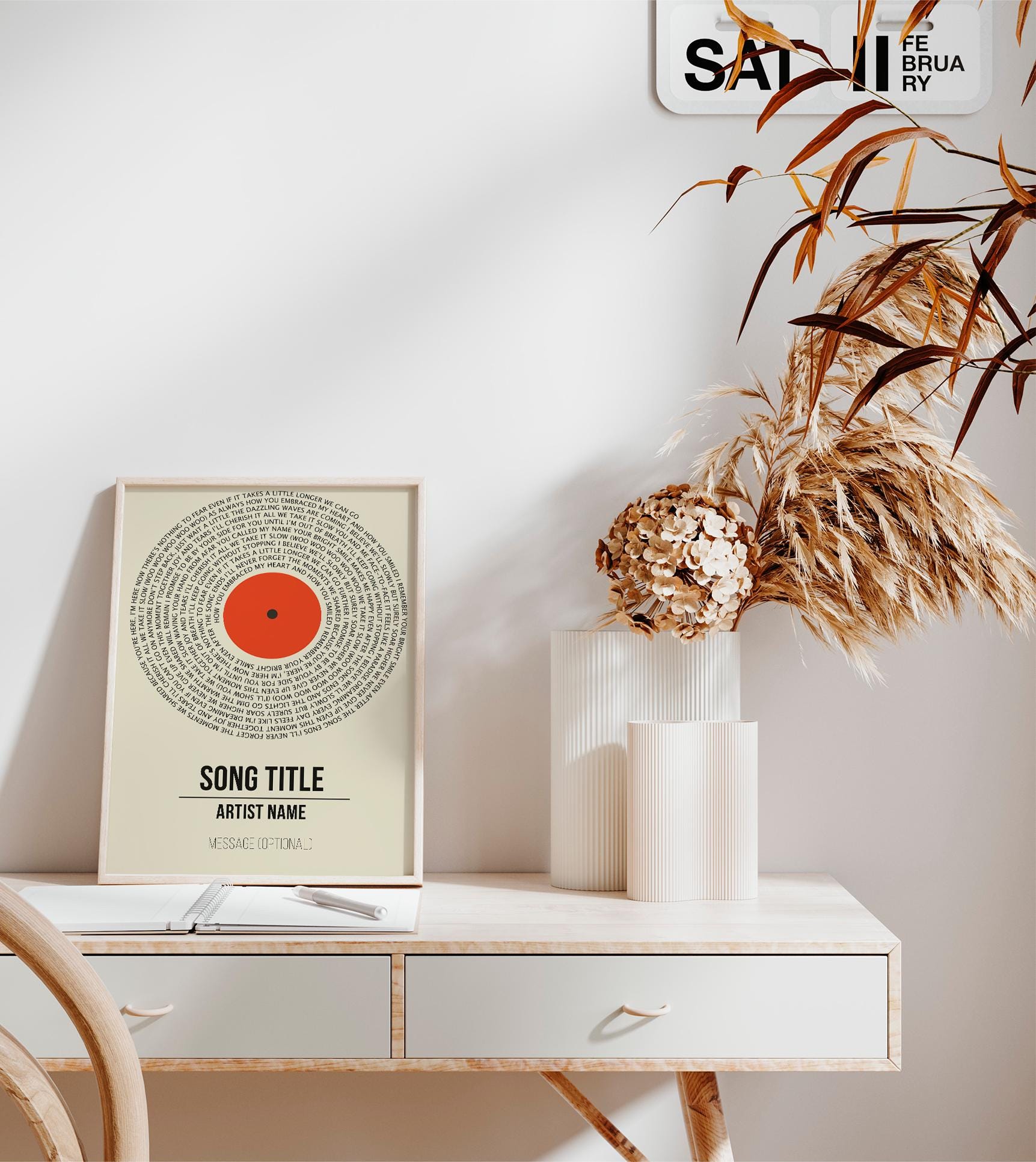 Custom Song Lyrics Poster, Printable Lyric Poster, Favorite Song Wall ...