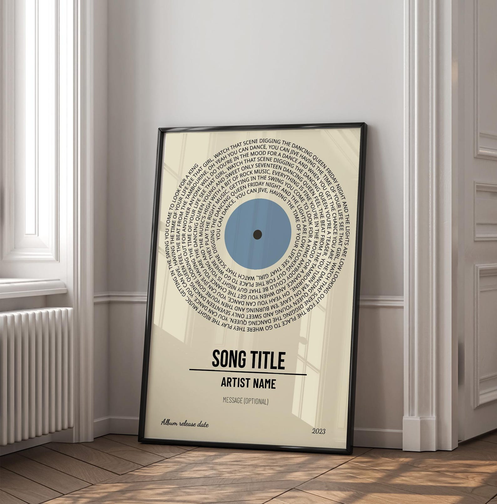 Custom Song Lyrics Print - Personalized Music Poster, Favorite Song ...