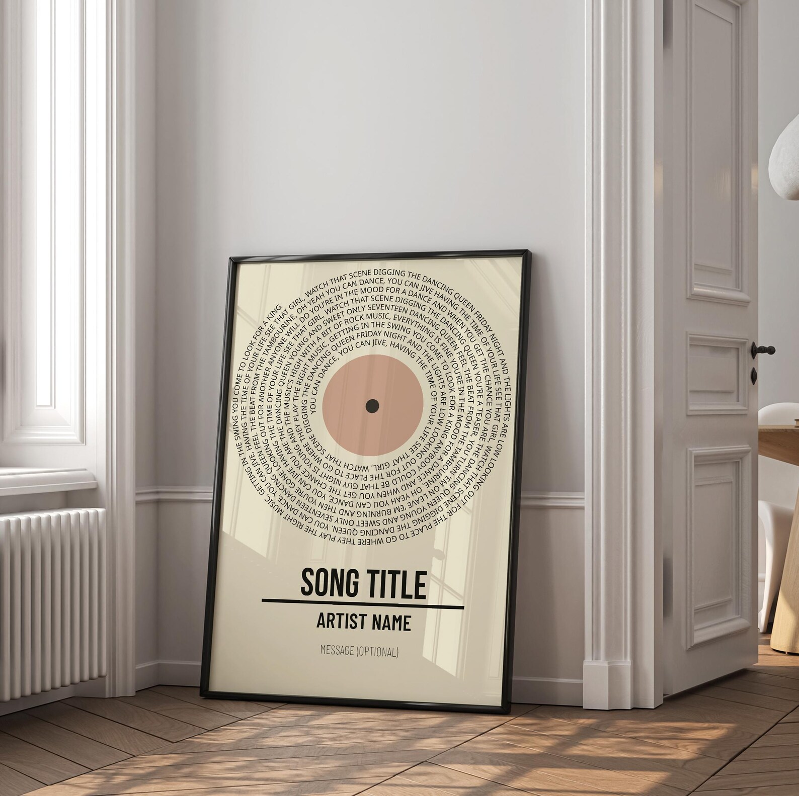 Custom Vinyl Lyrics Printing, Personalized Music Poster, Customizable ...
