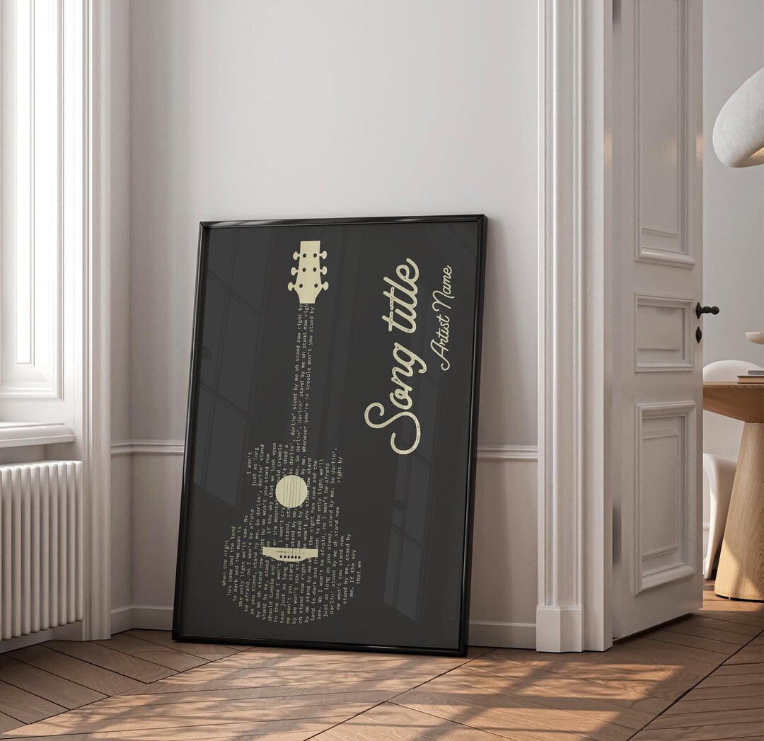 Custom Song Lyrics Poster, Custom Music Poster, Personalised Music ...