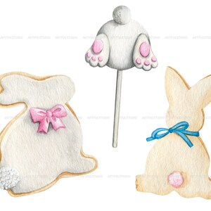 Watercolor Easter Sweets Clipart-easter Food-sweet Bunny-rabbit Pastel ...