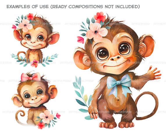 Baby Girl Monkey Clip Art Images