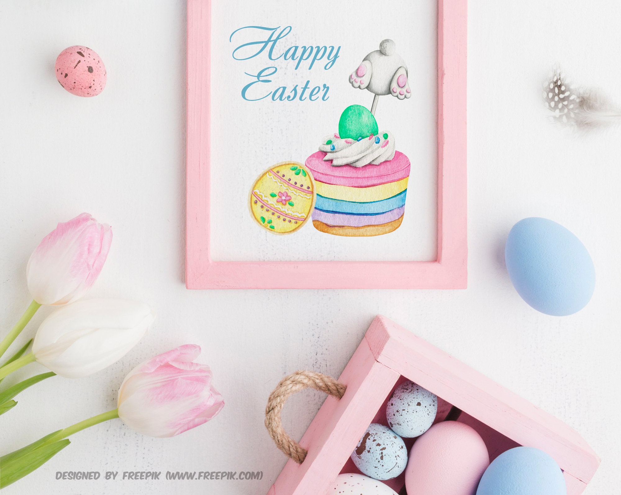 Watercolor Easter Sweets Clipart-easter Food-sweet Bunny-rabbit Pastel ...