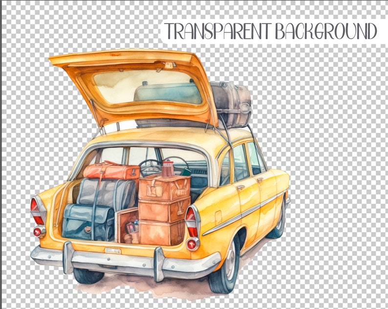 Watercolor Travel Lover Clipart Summer Holiday - Etsy