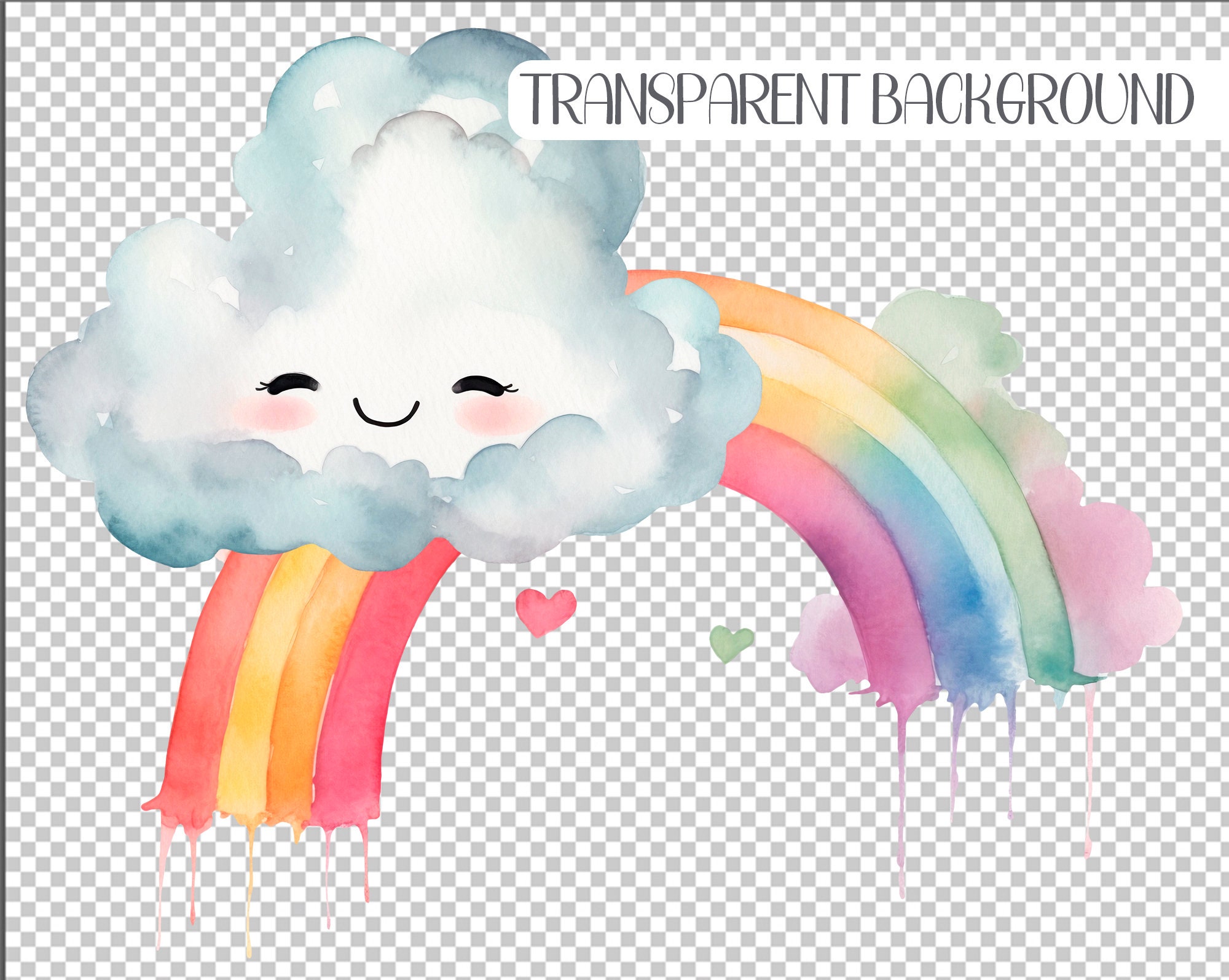 Watercolor Cute Weather Clipart - Happy Rainbow Baby Shower -baby ...