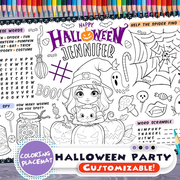 Halloween Placemat - Etsy