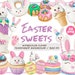 Watercolor Easter Sweets Clipart-easter Food-sweet Bunny-rabbit Pastel ...