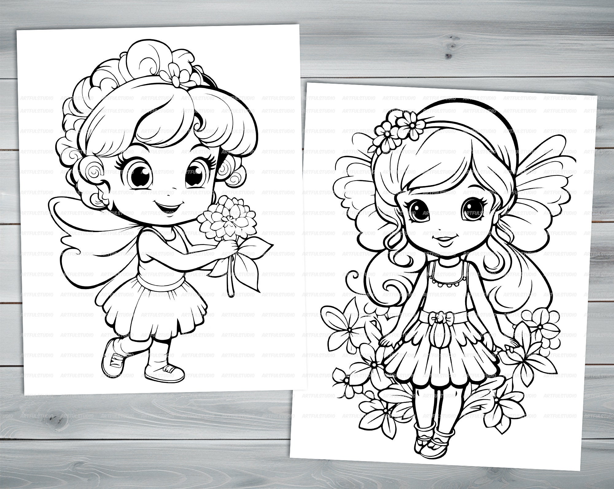 Flower Fairies PDF Coloring Book Printable Colouring Pages for Kids ...