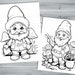 Garden Gnome PDF Coloring Book Printable Colouring Pages for Kids Cute ...