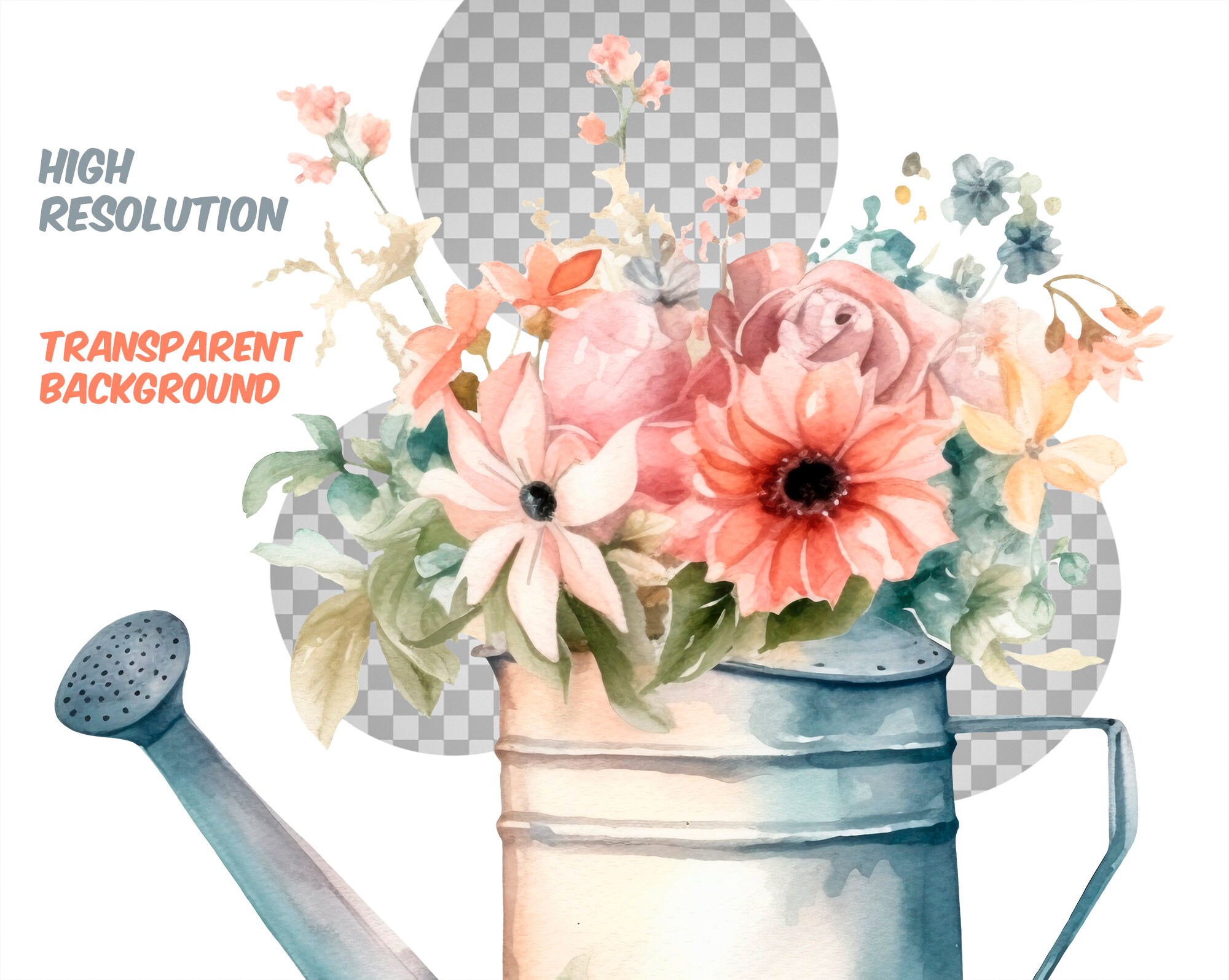 Watercolor Pastel Spring Floral Clipart-spring - Etsy