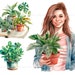 Watercolor Plant Lover Clipart - Cute Succulents & Home Plants Png ...