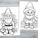 Garden Gnome PDF Coloring Book Printable Colouring Pages for Kids Cute ...
