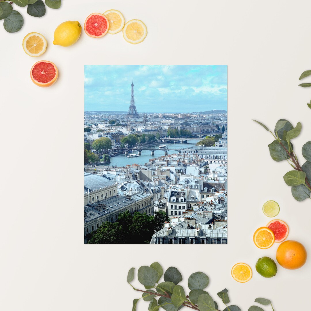 Paris Rooftop Poster - Etsy