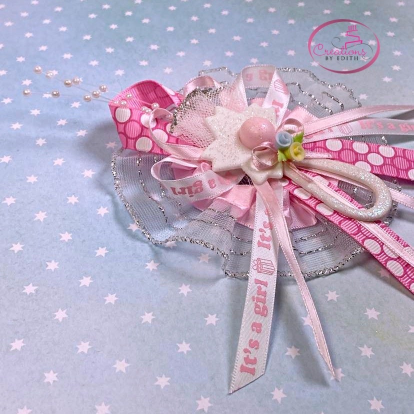 Baby Girl Corsages, Baby Shower Corsage, It's a Girl Corsage, Mom-to-be ...